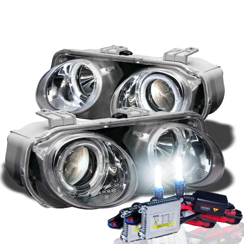 HID Xenon + 1998-2001 Acura Integra Angel Eye Halo Projector Headlights ...