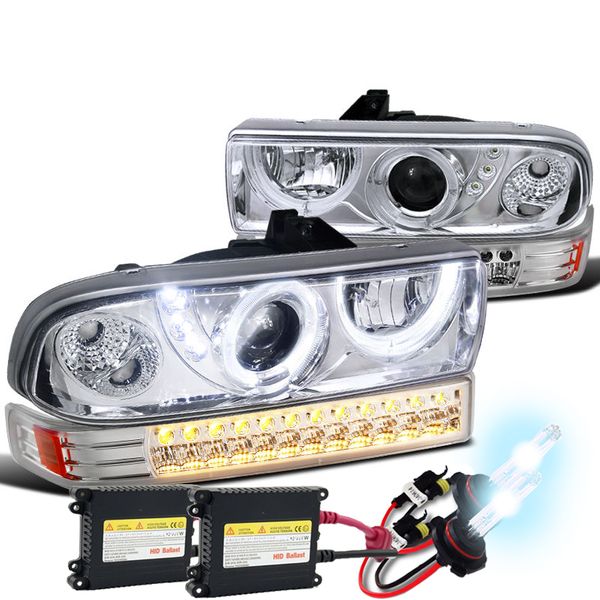 HID Xenon + 98-04 Chevy S10 / Blazer Angel Eye Halo LED Projector ...