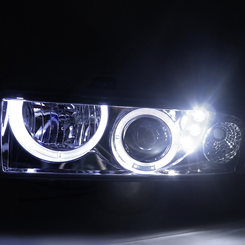 HID Xenon + 98-04 Chevy S10 / Blazer Angel Eye Halo LED Projector ...