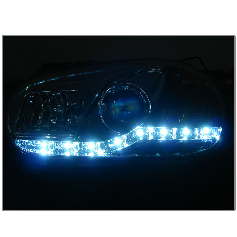 HID Xenon + 99-05 Volkswagen Golf / Jetta MK4 LED DRL Projector ...