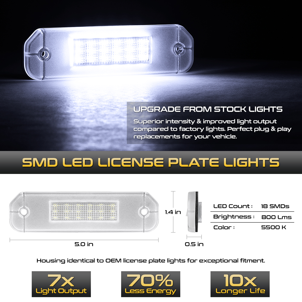Honda Civic 92-95 Hatchback 96-00 Coupe White LED License Plate Lights ...