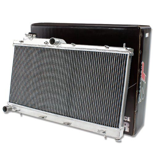 J2 08-11 SUBARU IMPREZA WRX STi GE/GH MT 2-ROW POLISHED ALUMINUM RACING ...