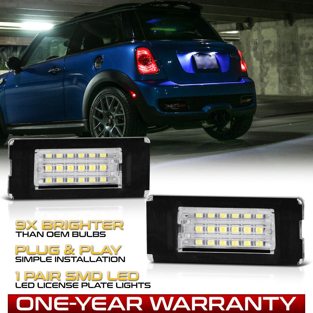 LED License Plate Light Tag Lamp - 07-15 Mini Cooper R56 R57 R58 R59 ...