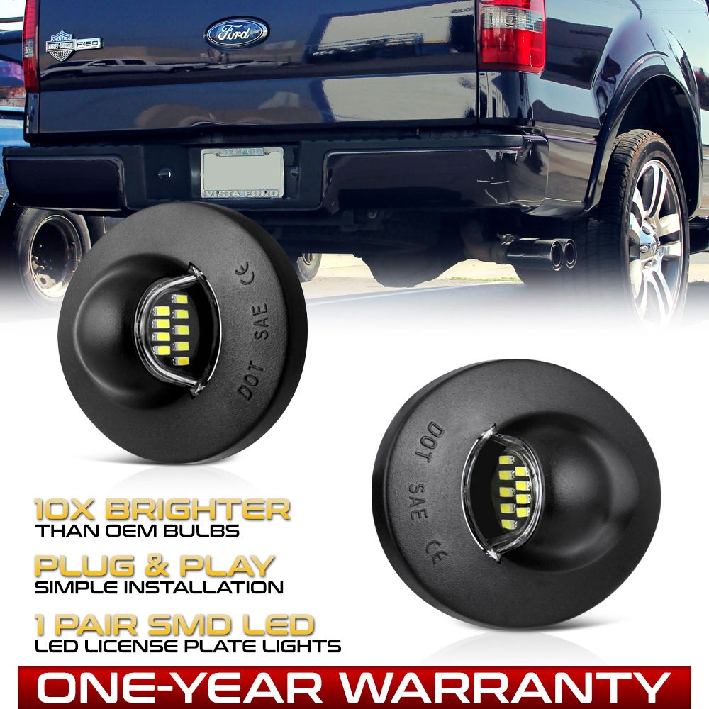LED License Plate Light Tag Lamp - 1980-2014 Ford F-150 Pickup Truck ...