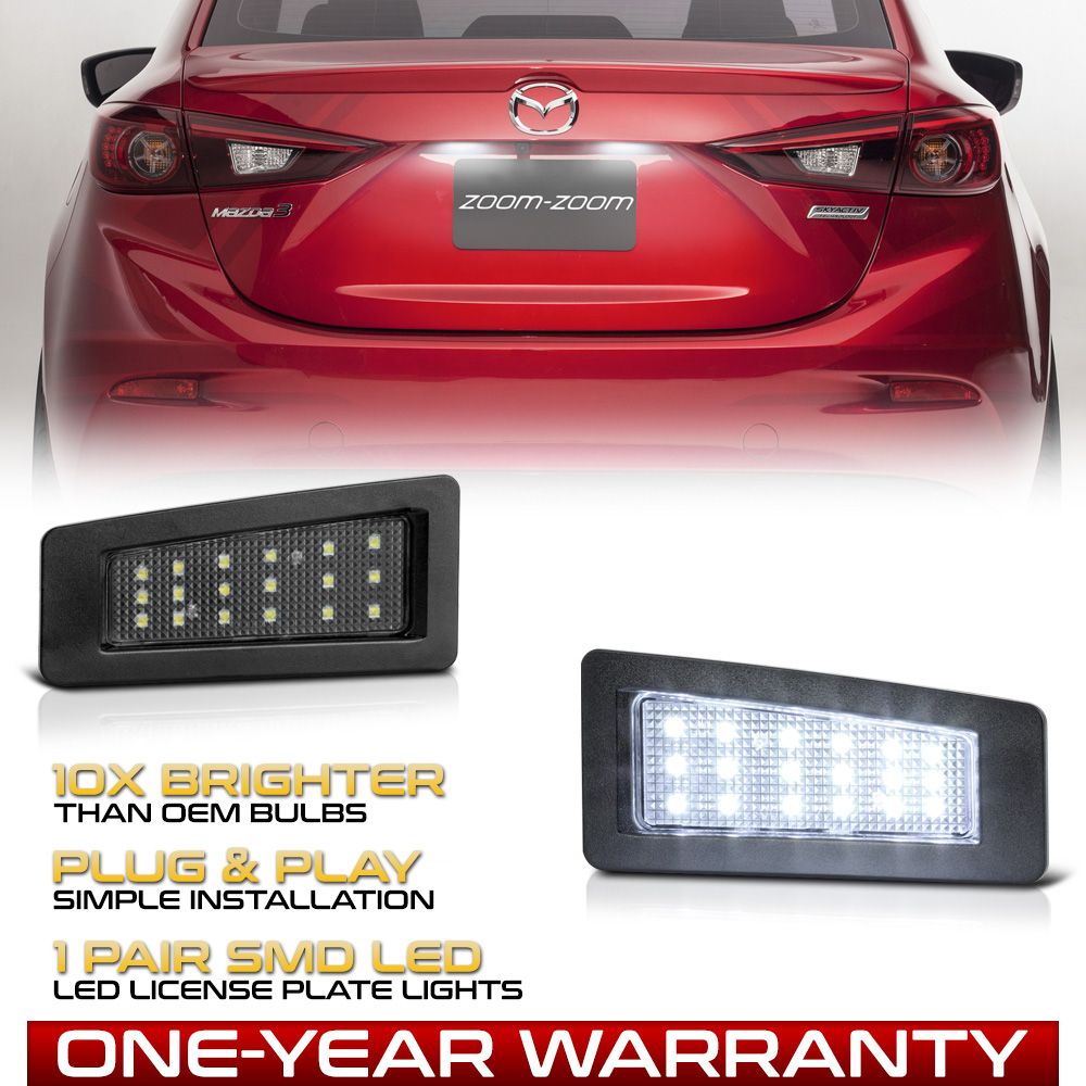 LED License Plate Light Tag Lamp - 2014-2018 Mazda 3 Sedan/CX3 - LAC-LP ...