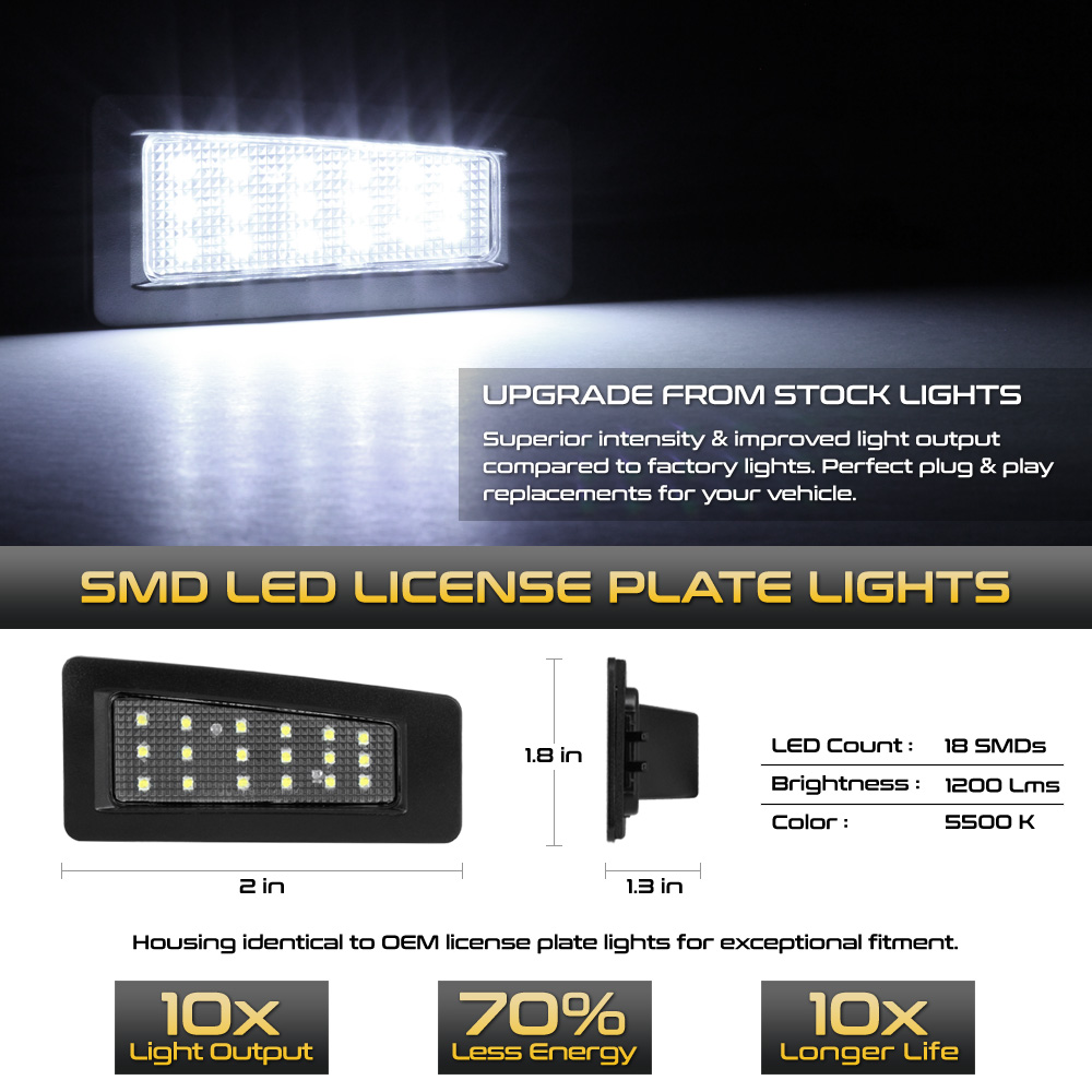 LED License Plate Light Tag Lamp - 2014-2018 Mazda 3 Sedan/CX3 - LAC-LP ...