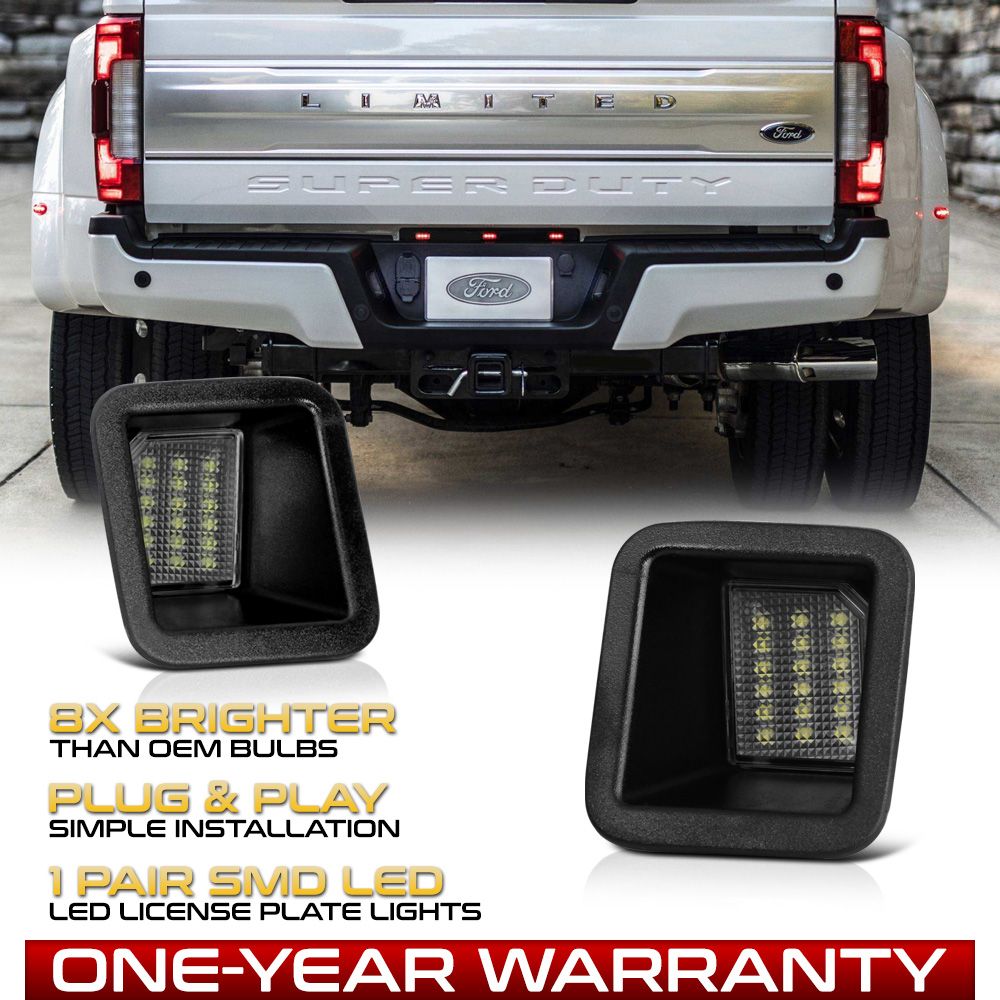 LED License Plate Light Tag Lamp - 2017-2022 Ford F250 F350 F450 Pickup ...