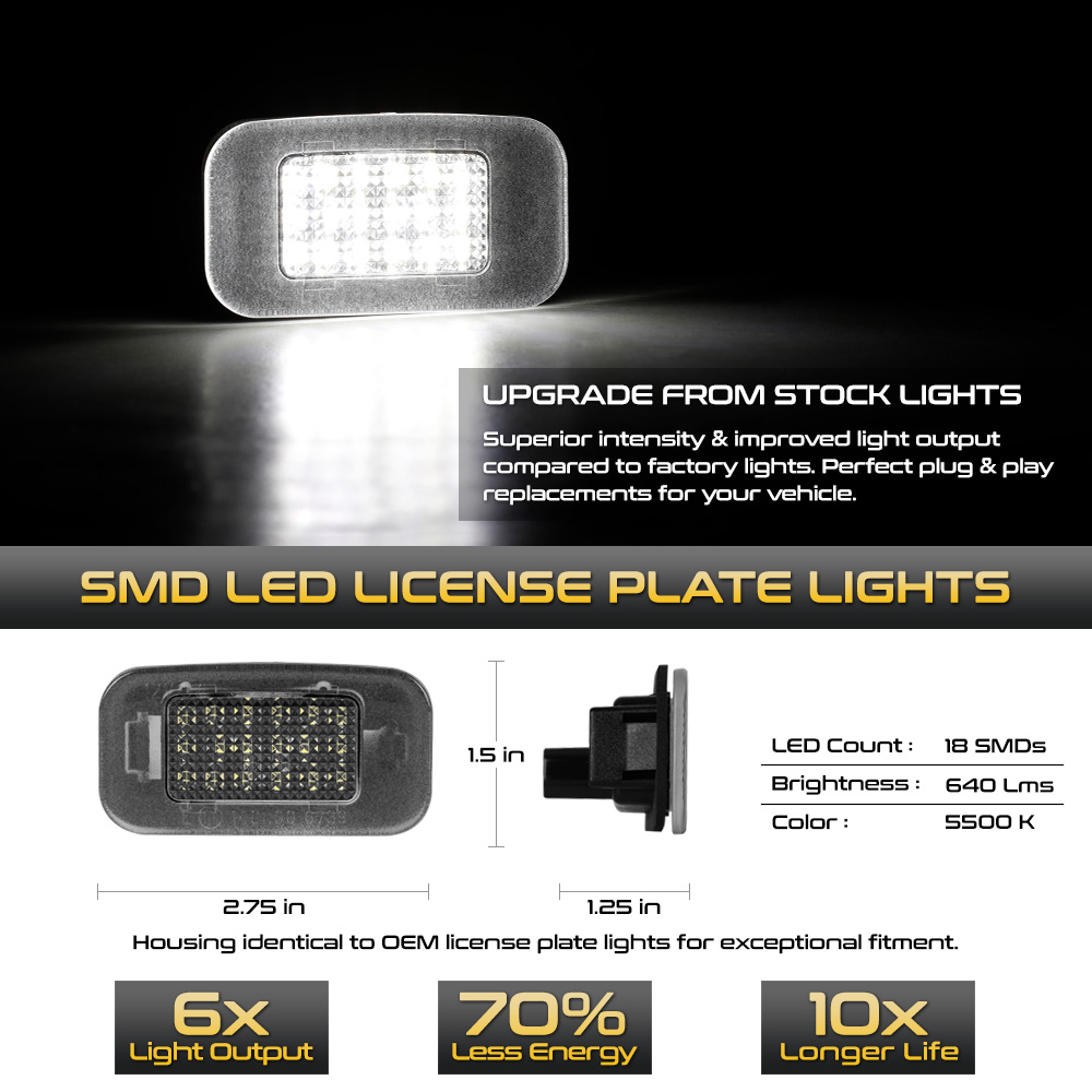 LED License Plate Light Tag Lamp - 2017-2022 IS300 IS350 RC300 RC350 ...