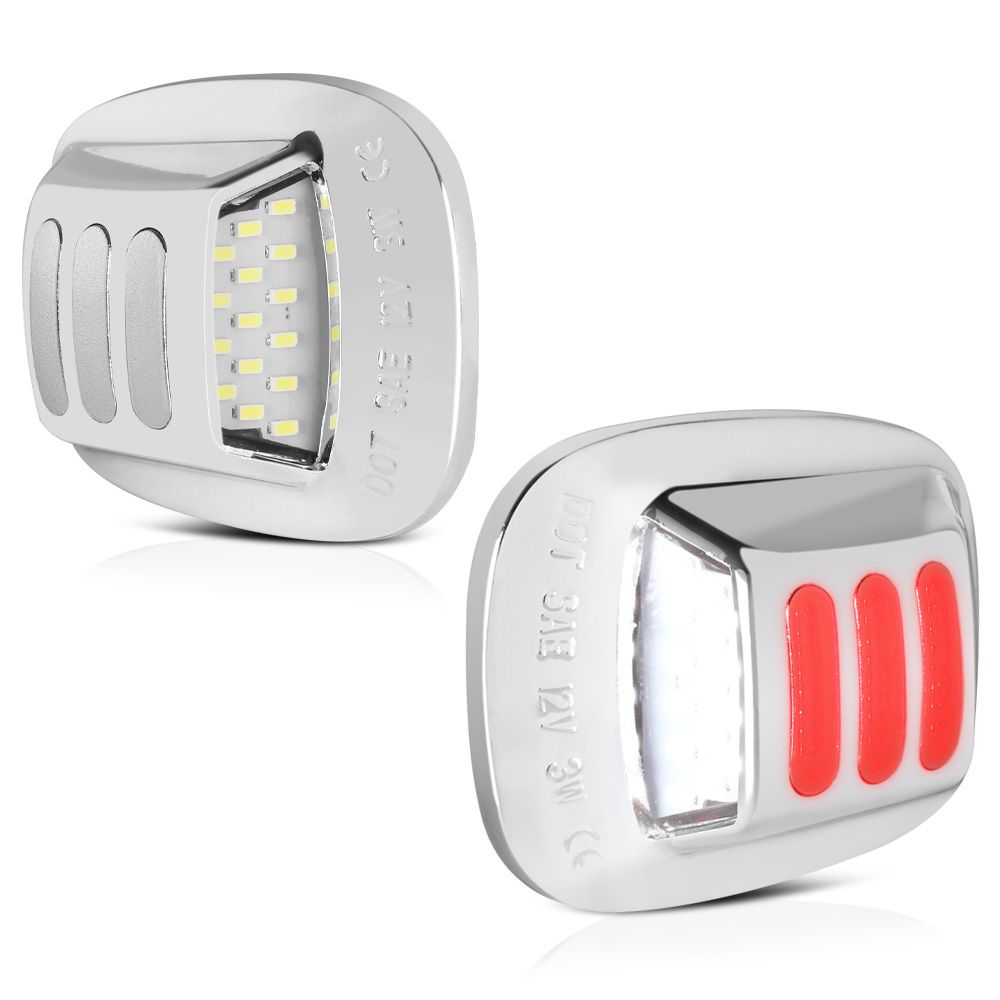 LED License Plate Light Tag Lamp - 98-04 Frontier 94-04 Xterra - Red ...