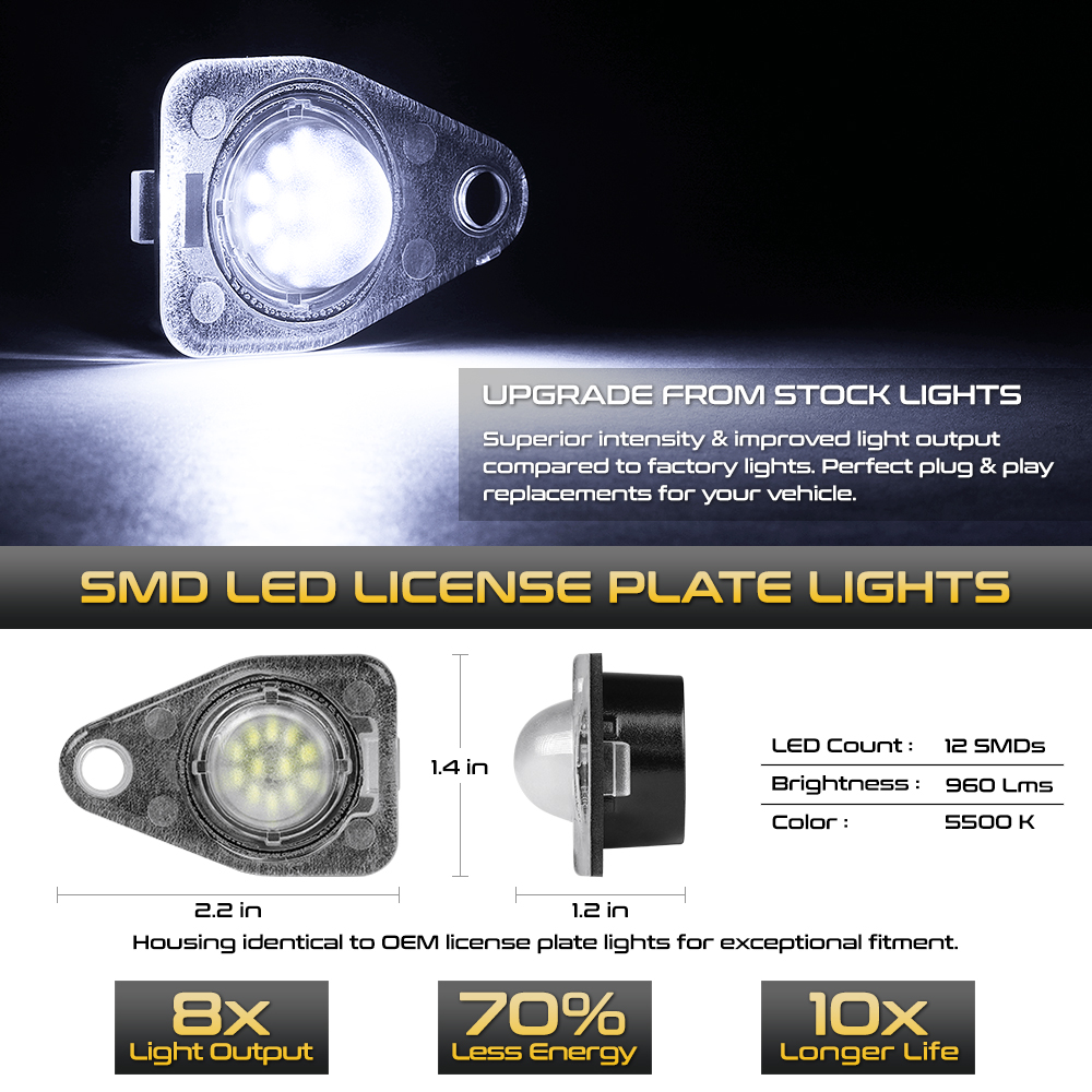 LED License Plate Light Tag Lamp - Ford Expedition Freestar Taurus ...