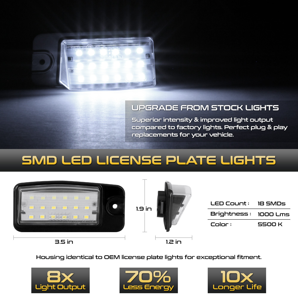 LED License Plate Light Tag Lamp - Nissan Altima Maxima Infiniti FX ...