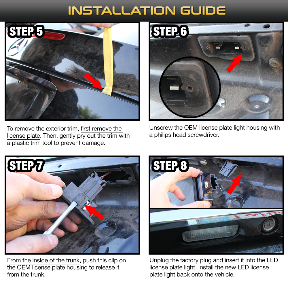 LED License Plate Light Tag Lamp - W211 W219 R171+W203 Wagon - LAC-LP ...