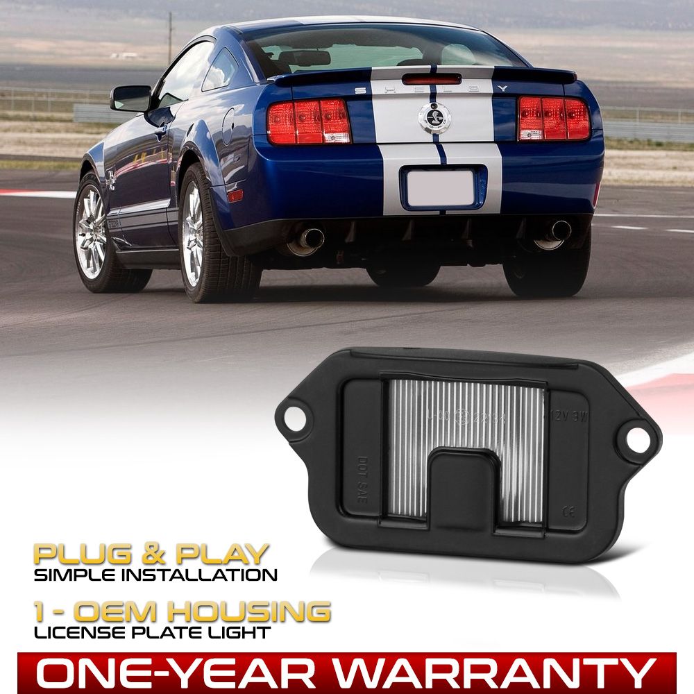 License Plate Light Tag Housing - 2005-2009 Ford Mustang - LAC-LP-FM05-OEM
