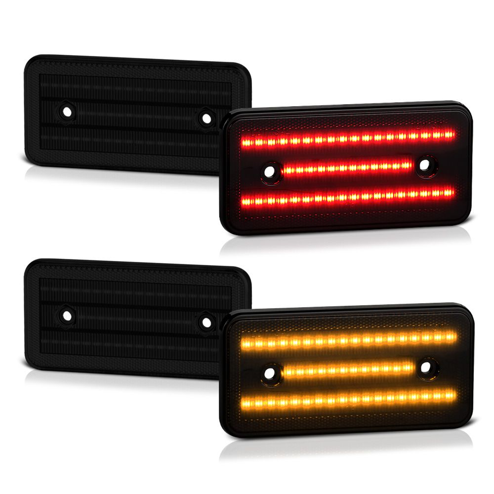 Mercedes Benz W463 G-Wagon Amber & Red LED Side Marker Lights - Smoked ...