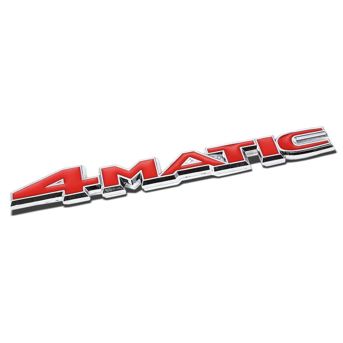 Metal Emblem Decal Logo Trim Badge - 4Matic - Red/Silver Letters