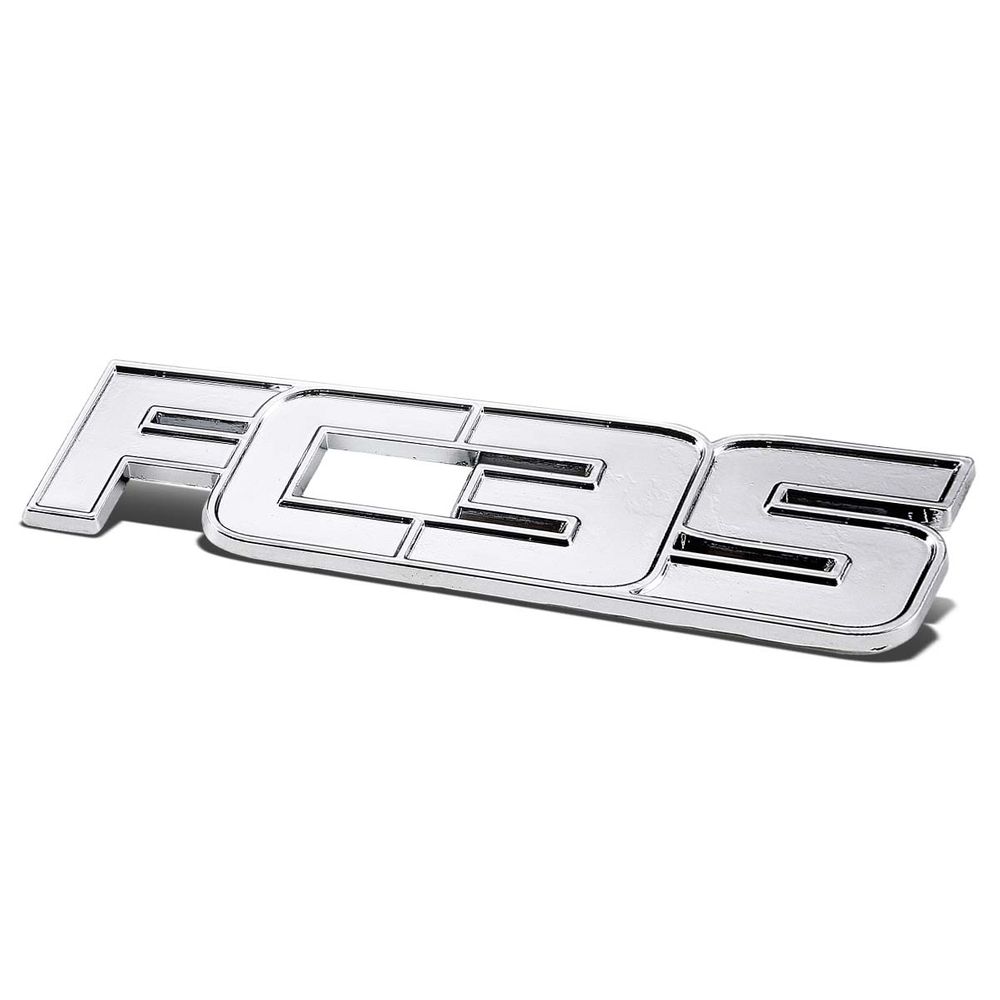 Metal Emblem Decal Logo Trim Badge - FC3S - Silver Letters