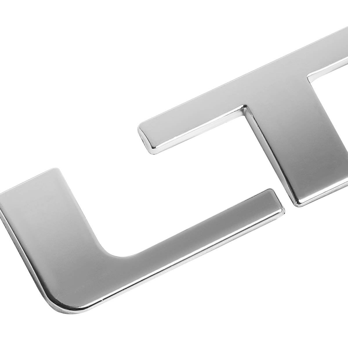 Metal Emblem Decal Logo Trim Badge - LT - Silver Letters