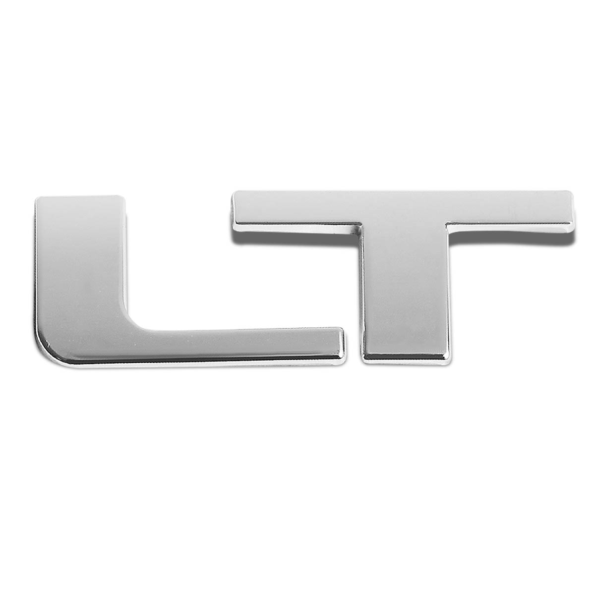 Metal Emblem Decal Logo Trim Badge - LT - Silver Letters