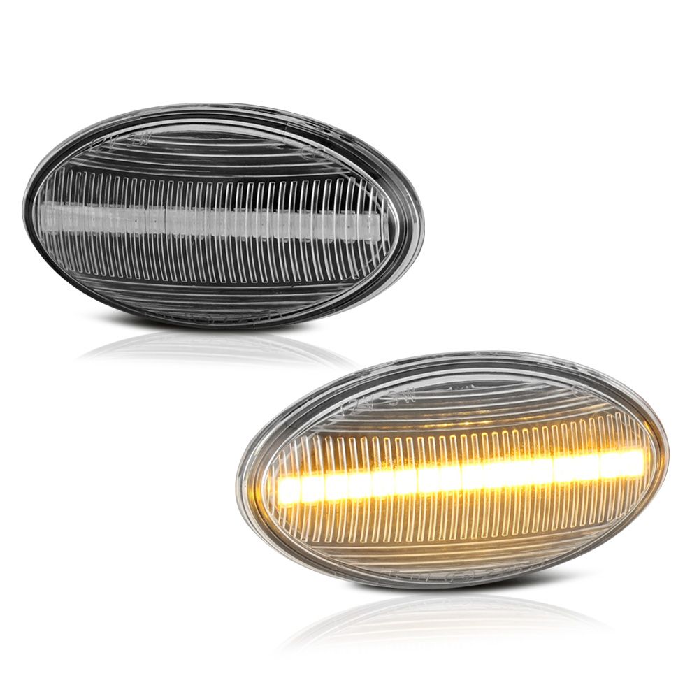 Mini R50 R52 R53 Sequential Signal Amber LED Side Marker Lights - Clear ...