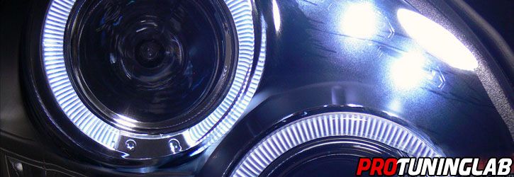 Dodge Neon Angel Eye Halo & LED Projector Headlights Head Lamps By ...