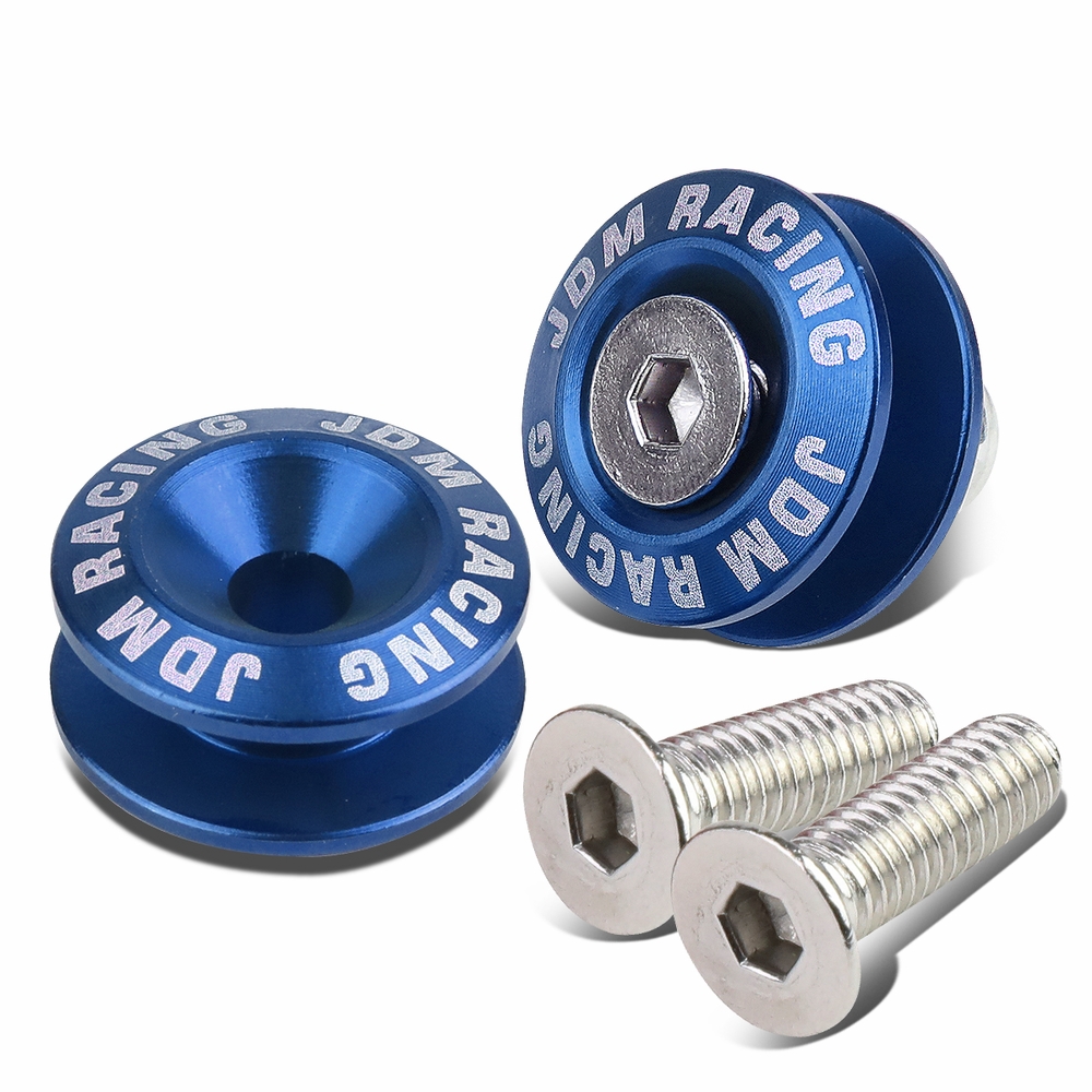 Pack of 4 - Anodized Aluminum Front/Rear Rivet Style Bumper Trunk Quick ...