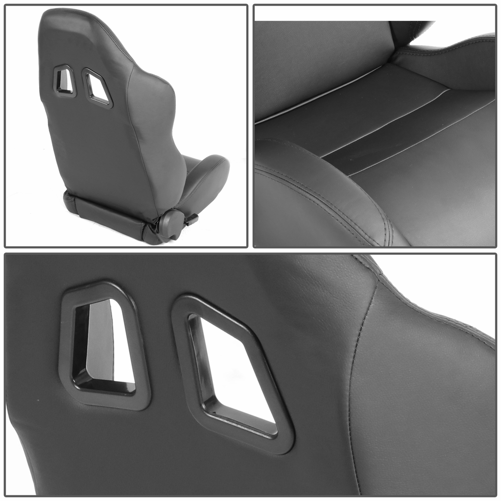 Reclining Black Type-Xl06 Pvc Leather Sporty Bucket Racing Seat Rhs ...