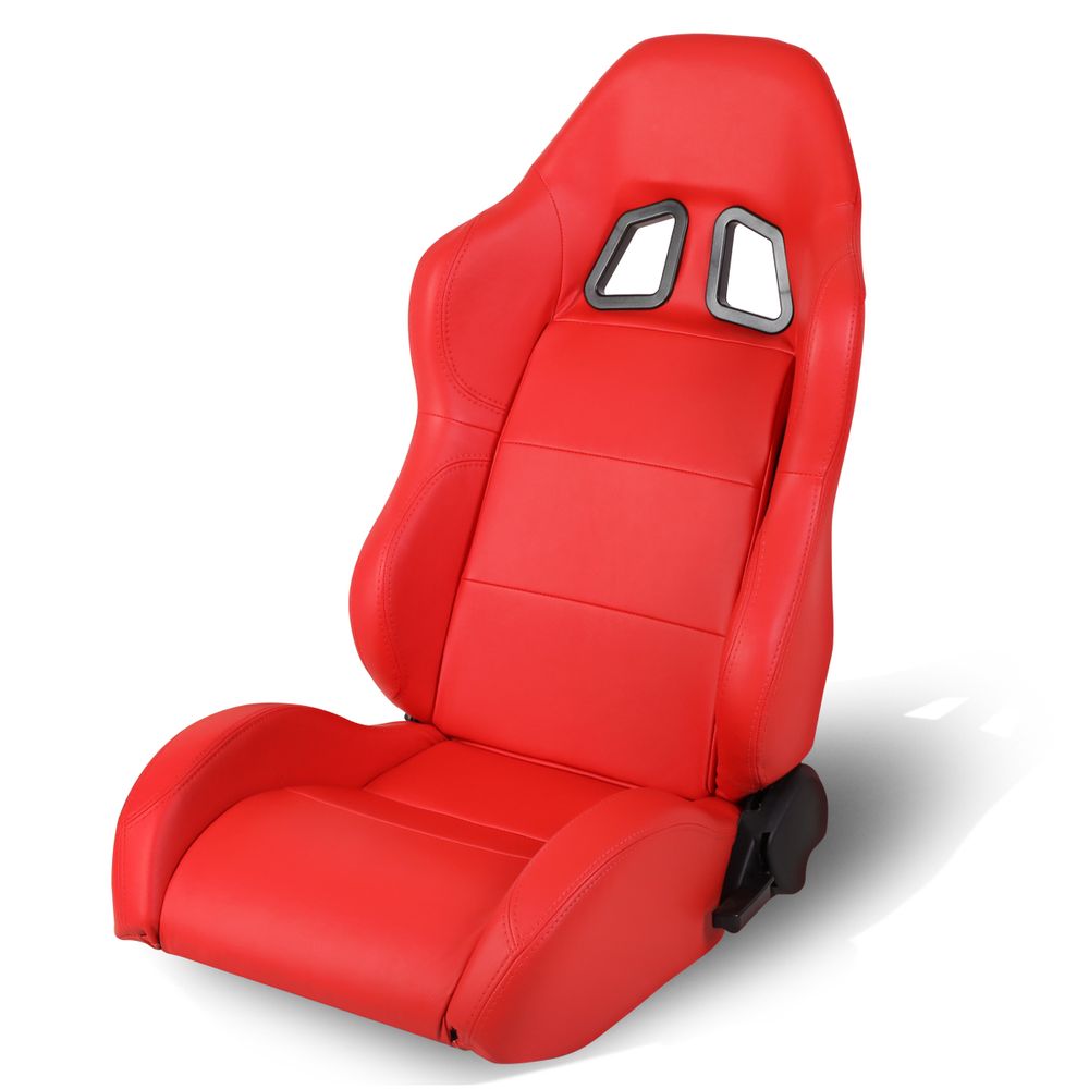 Reclining Red Type-Xl06 Pvc Leather Sporty Bucket Racing Seat Lhs ...