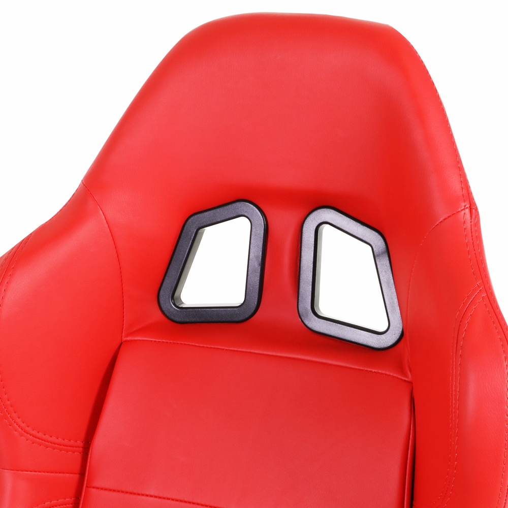 Reclining Red Type-Xl06 Pvc Leather Sporty Bucket Racing Seat Lhs ...