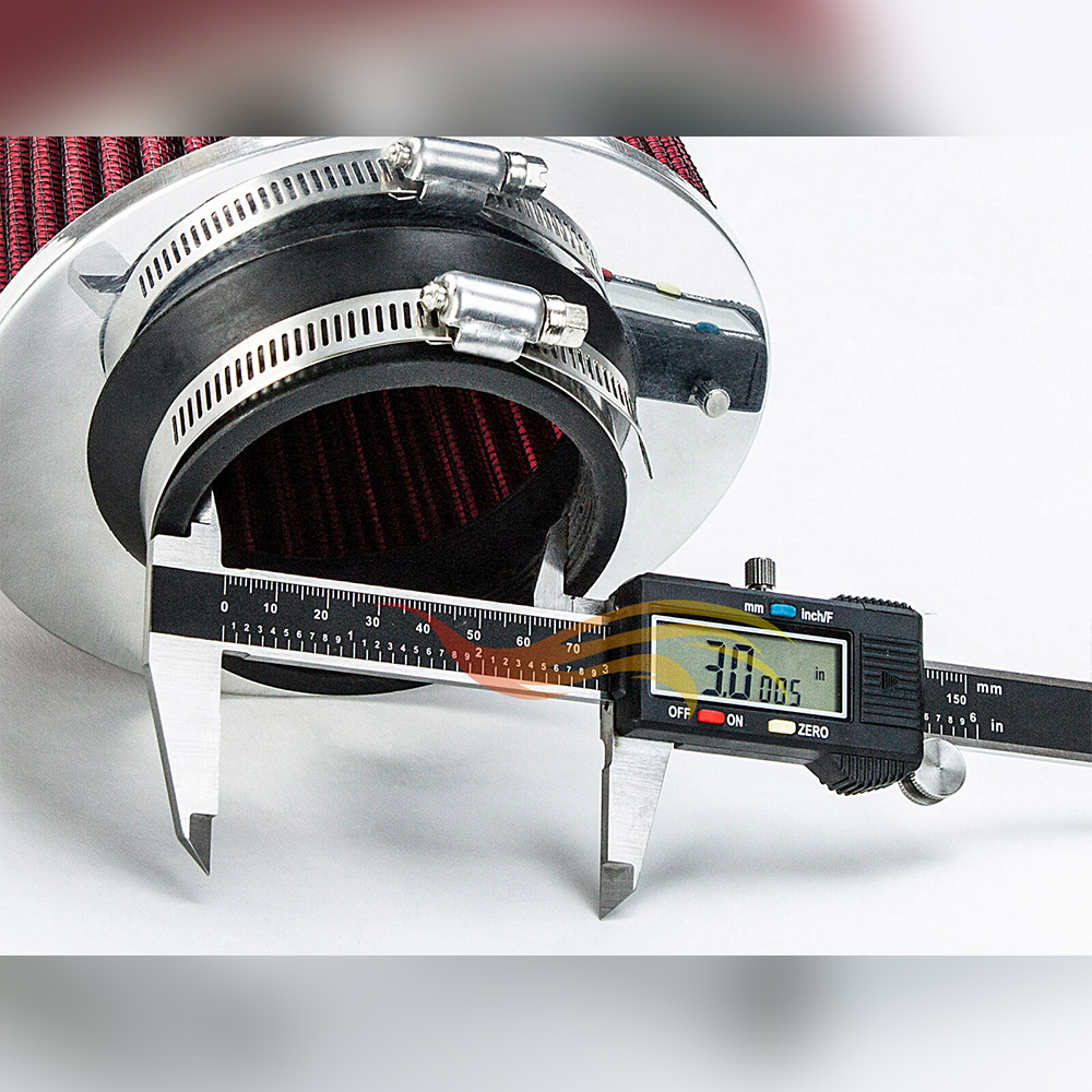 Red 3.5" 76Mm Inlet Cold Air Intake Cone Replacement Quality Dry Air ...