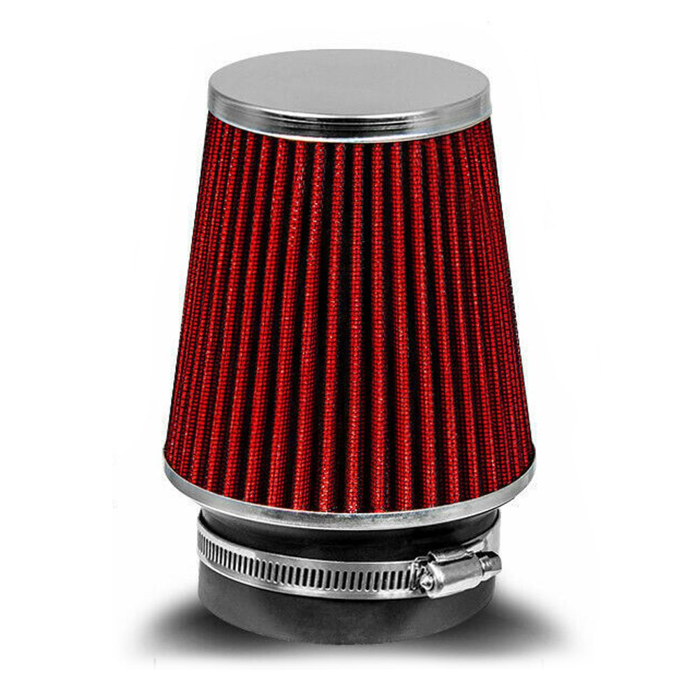 Red 3" 76Mm Inlet Narrow Air Intake Cone Replacement Quality Dry Air ...