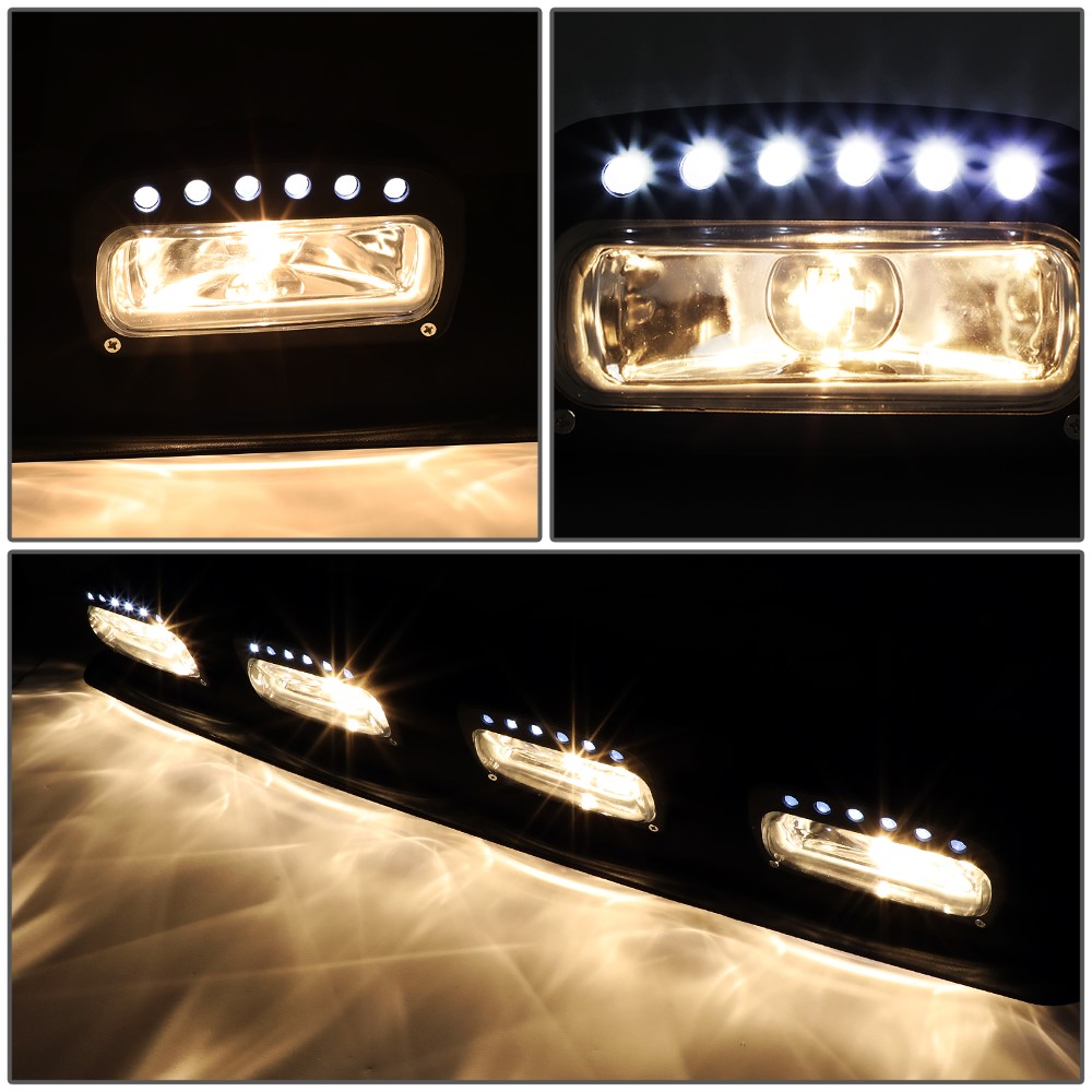 Roof Mounted Fog Lights w/ Panels and Interior Switch - Clear Lens 38 ...