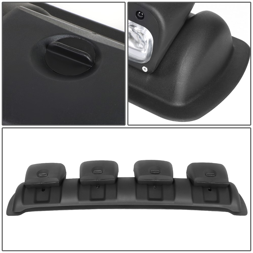 Roof Mounted Fog Lights w/ Panels and Interior Switch - Clear Lens 38 ...