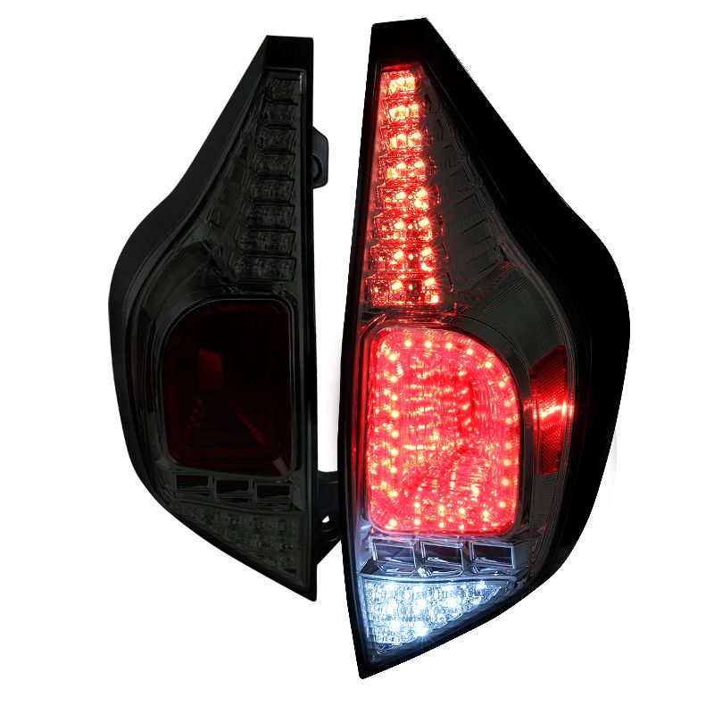 Spec-D 12-14 Toyota Prius C Full LED Rear Tail Brake Lights Chrome/ Smoked