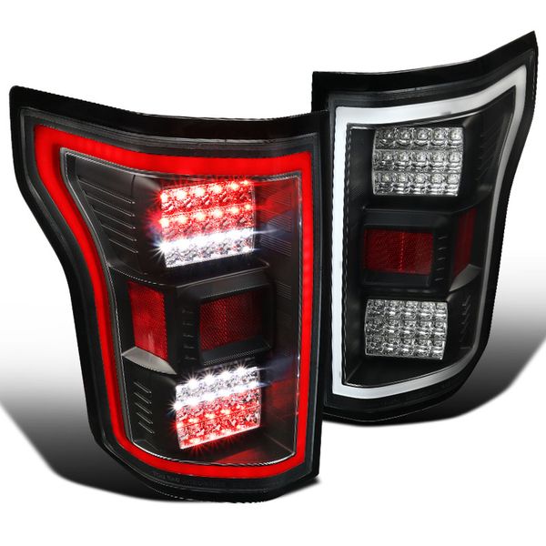 Spec-D 15-17 Ford F150 Full LED Rear Tail Lights - Black