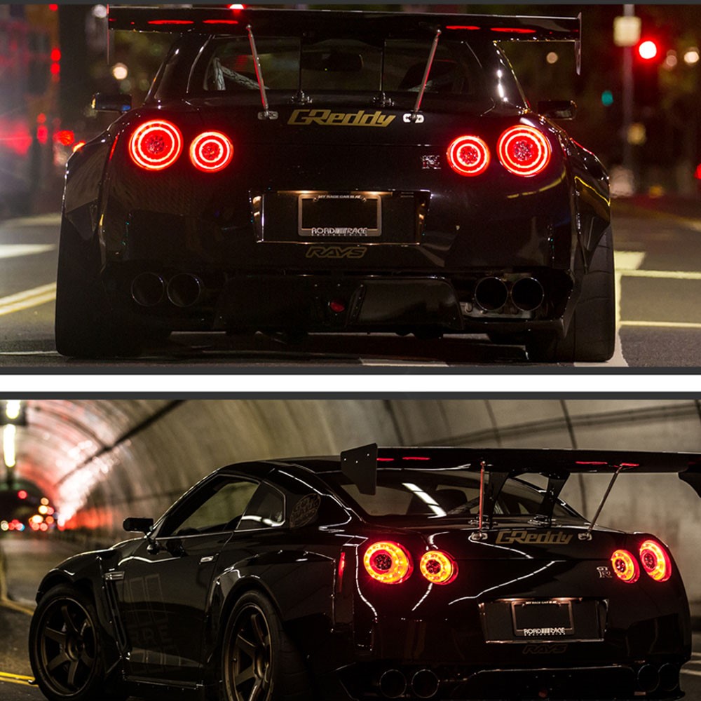 Spyder 2009-2017 Nissan GTR R35 Skyline LED Tail Lights - Black Housing ...