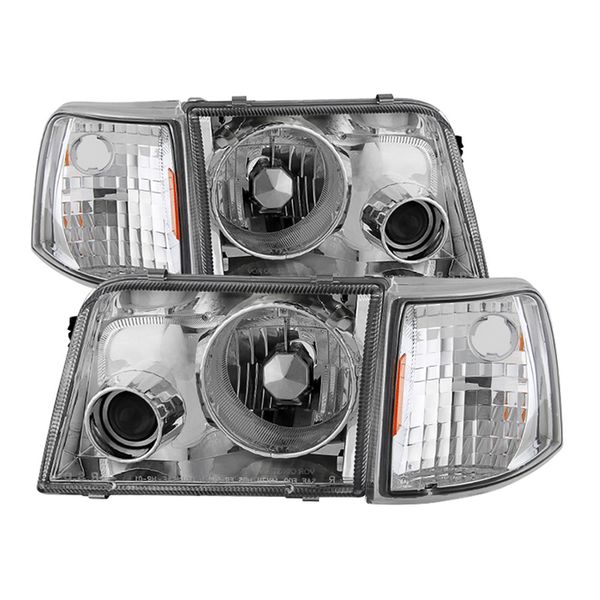Spyder PRO-JH-FR93-SET-C Ford Ranger 93-97 Projector Headlights With ...