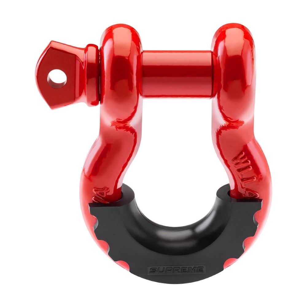 Supreme 1pc. Universal 3/4" D-Ring Shackle Kit - Red - UNVREVYG01R1