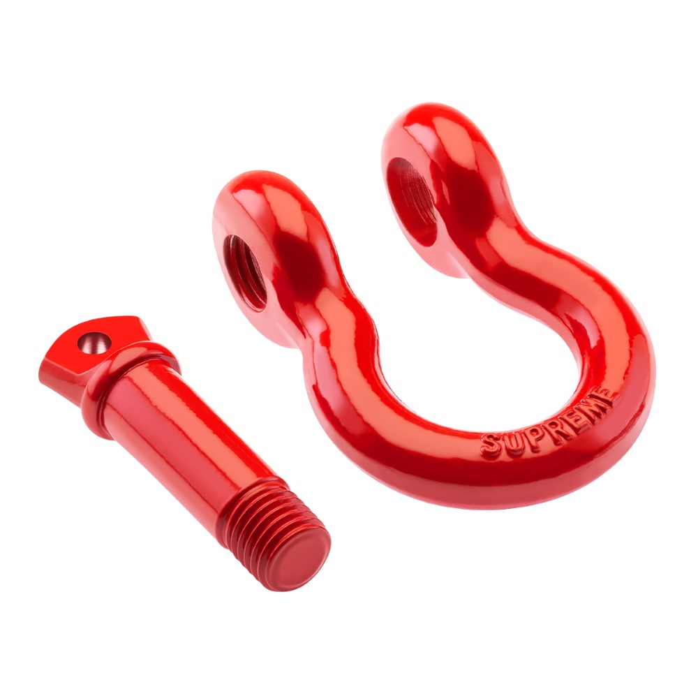 Supreme 1pc. Universal 3/4" D-Ring Shackle Kit - Red - UNVREVYG01R1