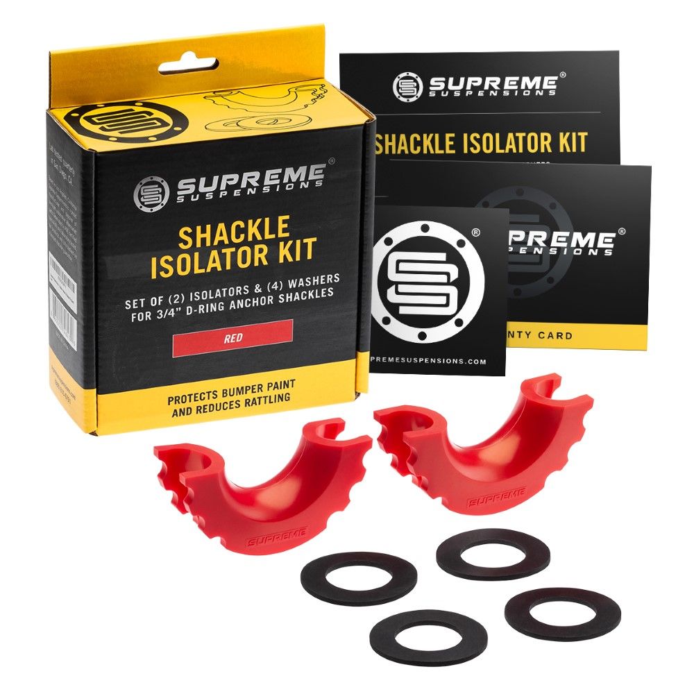 Supreme Universal Shackle Isolator Kit - Red - UNVREVYG02RD