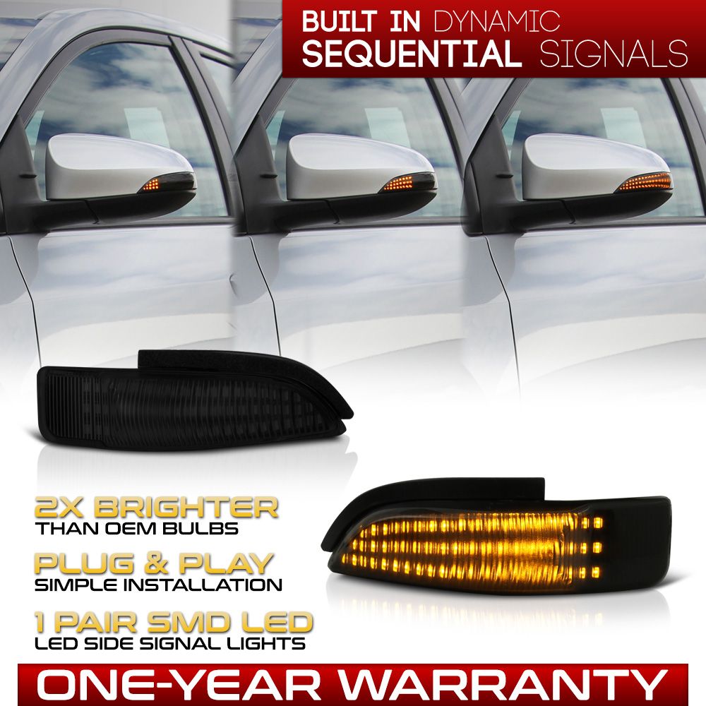 Toyota Corolla/Prius C Sequential LED Side Mirror Lights - Smoked Lens ...