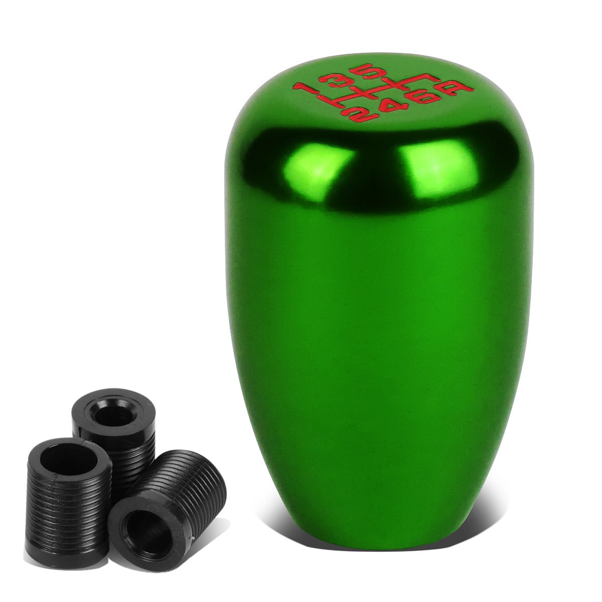 Universal 6-Speed MT 10x1.5 Aluminum Racing Shift Knob (Green)