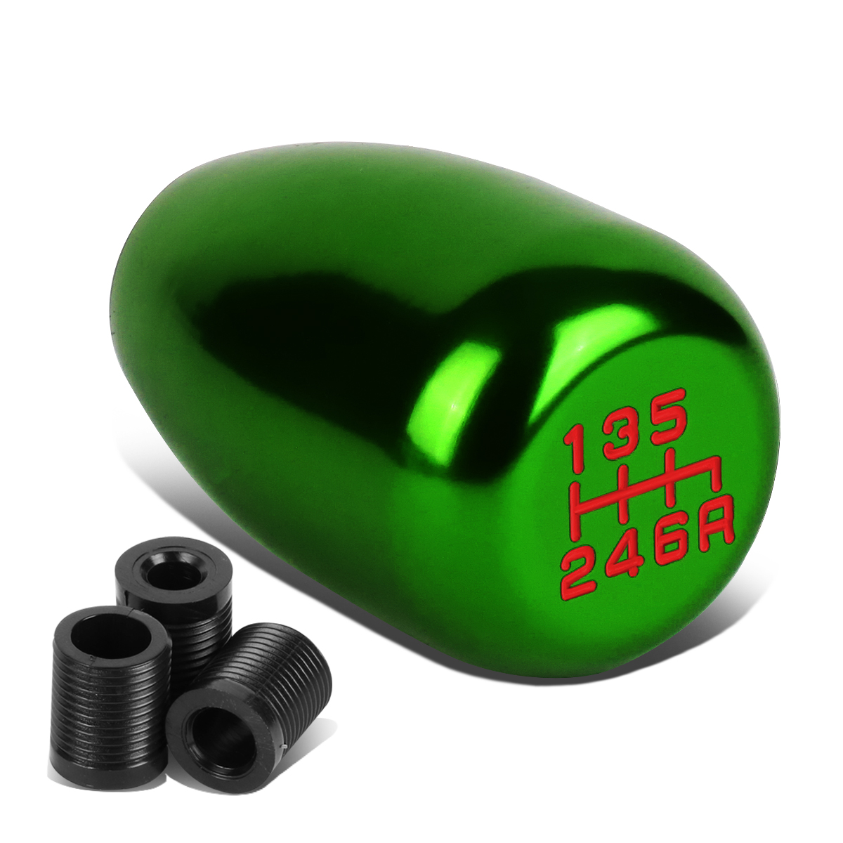 Universal 6-Speed MT 10x1.5 Aluminum Racing Shift Knob (Green)