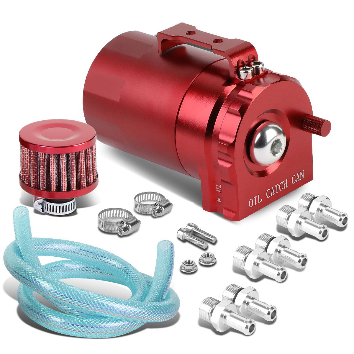 Universal Aluminum Dual Chamber Filter Reservoir Breather Baffled Oil ...