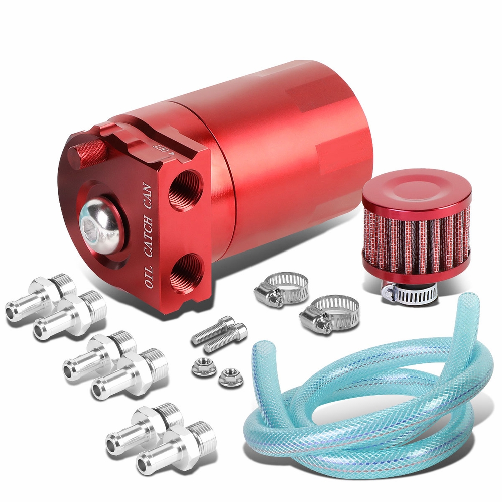 Universal Aluminum Dual Chamber Filter Reservoir Breather Baffled Oil ...