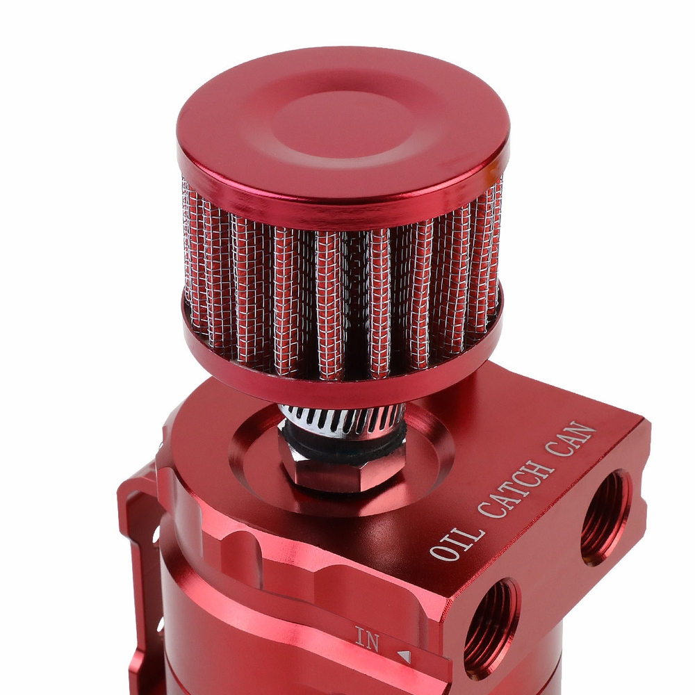 Universal Aluminum Dual Chamber Filter Reservoir Breather Baffled Oil ...