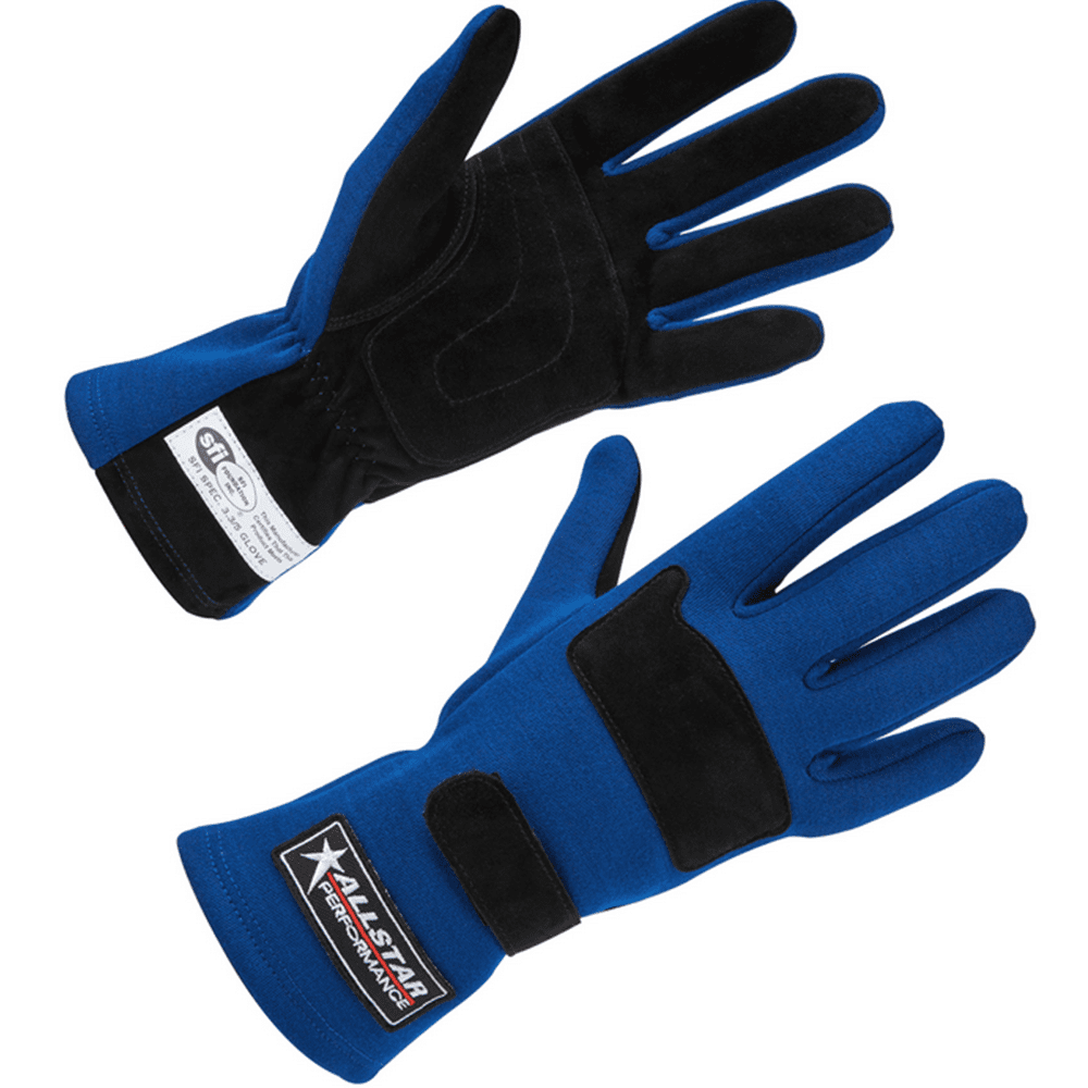 ALLSTAR Performance Driving Gloves SFI 3.2A/5 Double Layer Nomex Blue