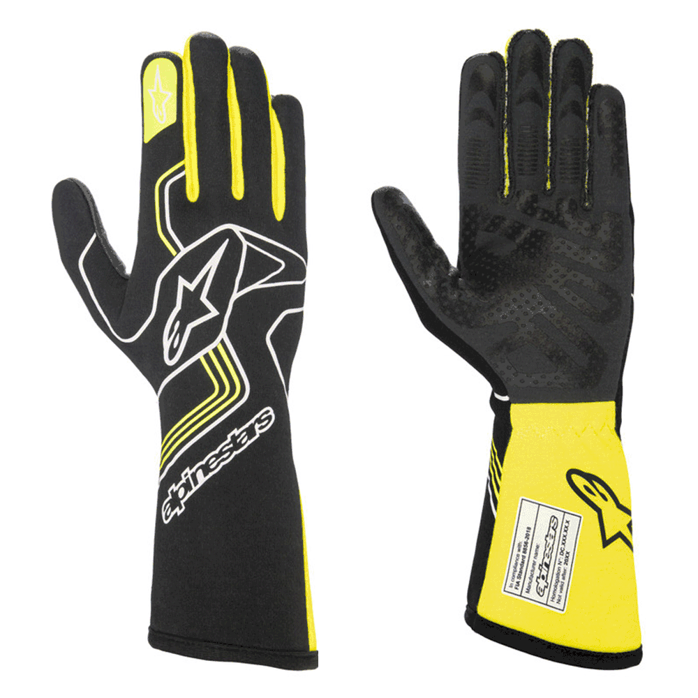 Alpinestars Tech-1 RACE V3 Gloves Black/Yellow Fluo