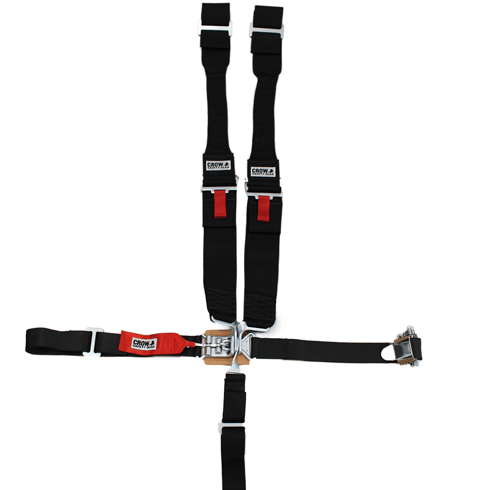 Clearance Crow Ratchet Restraints 2 Inch Lap and HANS Shoulder Belts Black