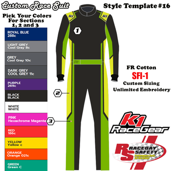 K1 RaceGear Custom Race Suit Template #16 SFI-1