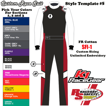 K1 RaceGear Custom Race Suit Template #5 SFI-1